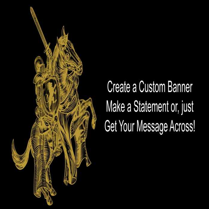 Medieval Knight Custom Banner - 18 x 36 | GlowUniverse.com