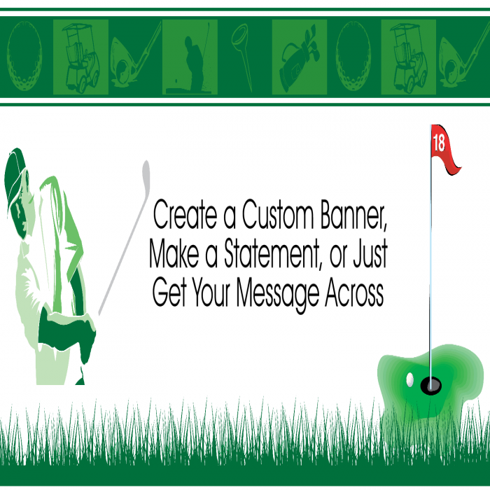 Golf Theme Custom Banner - 24 x 48 | GlowUniverse.com