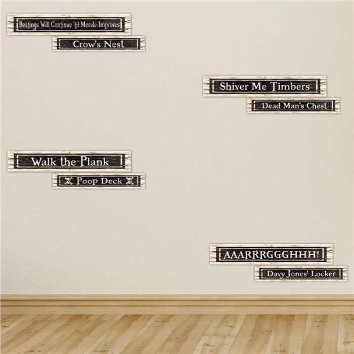 Pirate Street Sign Cutouts | GlowUniverse.com