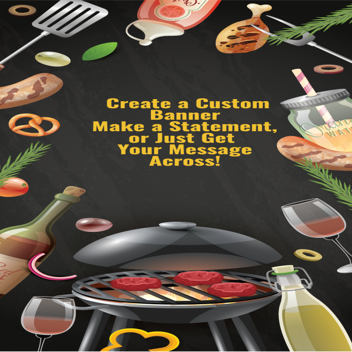 BBQ Picnic Custom Banner - 48 x 96 | GlowUniverse.com