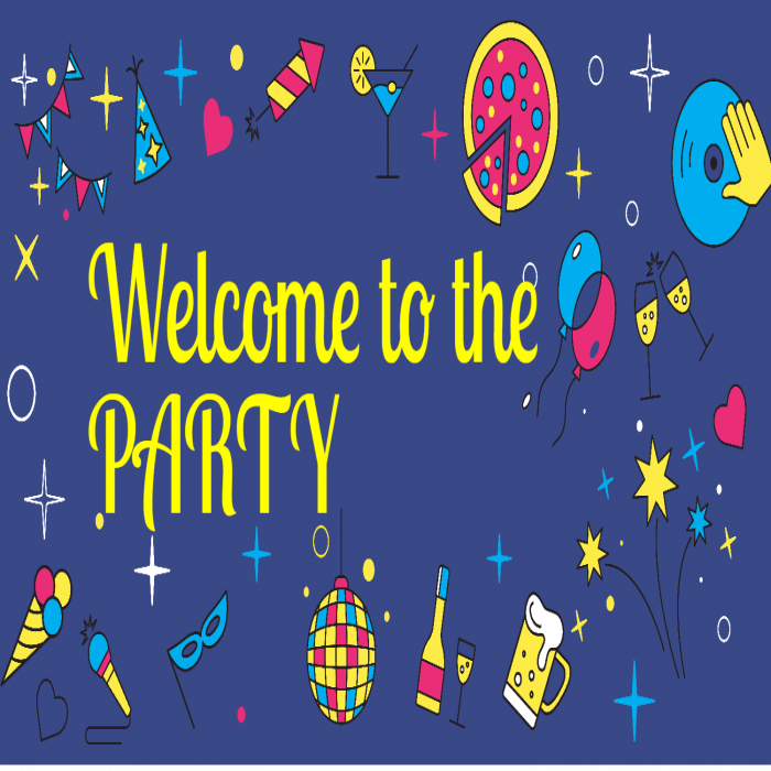 Party Welcome Custom Banner - 48 x 96 | GlowUniverse.com