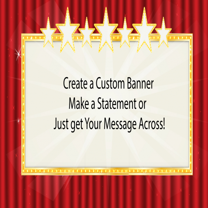 Movie Marquee Custom Banner - 12" X 24" | GlowUniverse.com