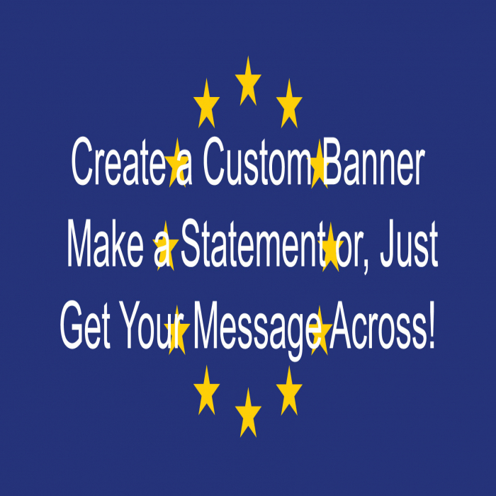 European Union Flag Custom Banner - 24" X 48" | GlowUniverse.com