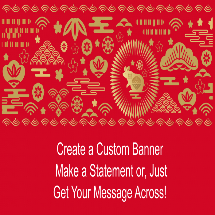 Year of the Rat Custom Banner - 36" X 72" | GlowUniverse.com