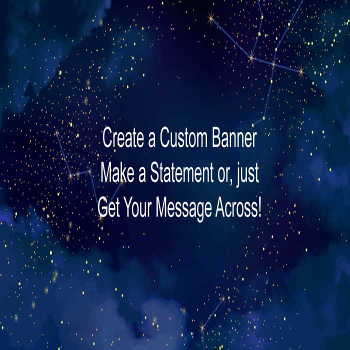Starry Sky Custom Banner - 12" X 24" | GlowUniverse.com
