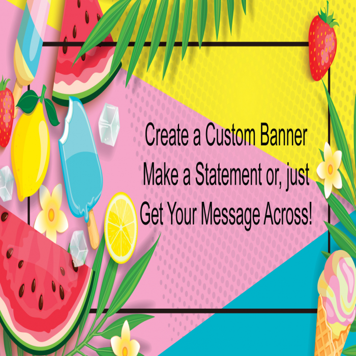 Summer Fun Custom Banner - 24" X 48" | GlowUniverse.com