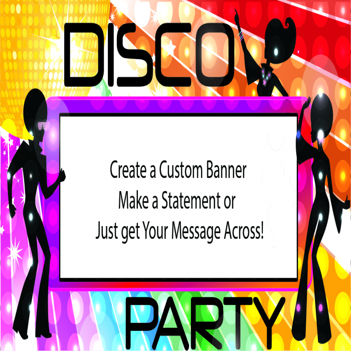 Disco Dancer Custom Banner - 24" X 48" | GlowUniverse.com