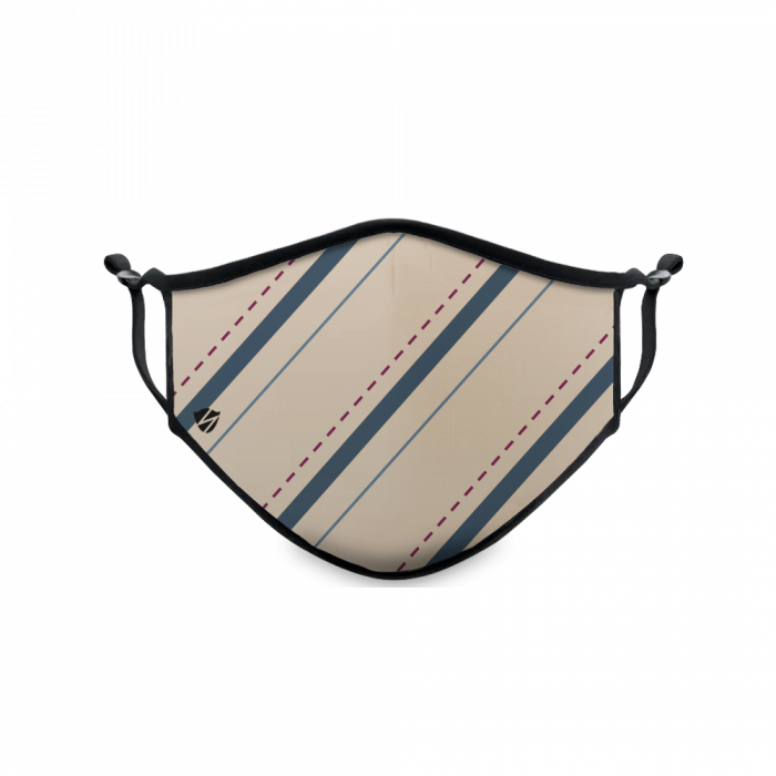 Grey, Red Formal Stripes On Khaki | GlowUniverse.com