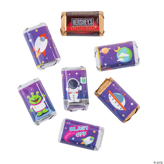 Space Mini Candy Bar Sticker Labels - 24 Pc. | GlowUniverse.com