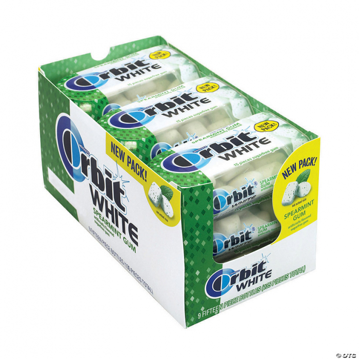 Orbit White Spearmint Sugar-Free Gum, 15 Pieces, 9 Pack | GlowUniverse.com