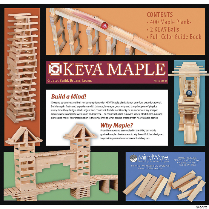 KEVA Maple 400 Plank Set | GlowUniverse.com