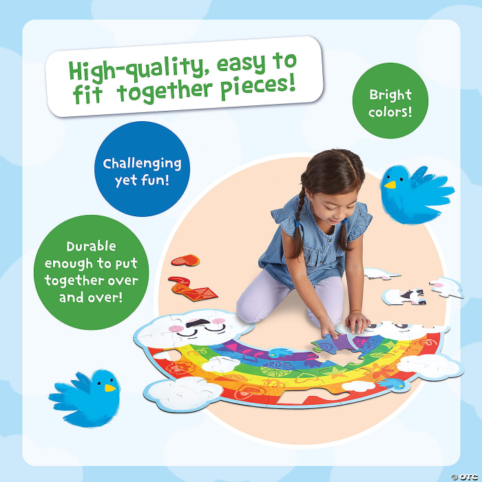 Rainbow Floor Puzzle | GlowUniverse.com